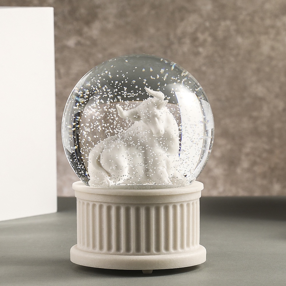 點亮希望 十二星座神話雕刻-金牛座 水晶球音樂盒 禮物 | 讚爾藝術 JARLL ART